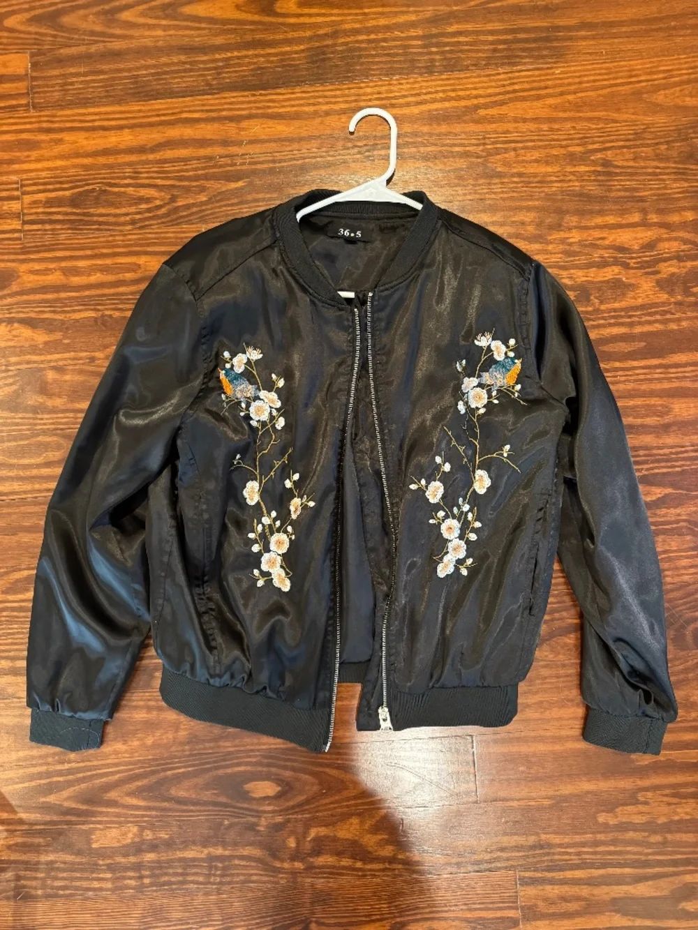 Jackets & Coats | Vintage Chinese Cherry Blossom Bomber Jacket With ...
